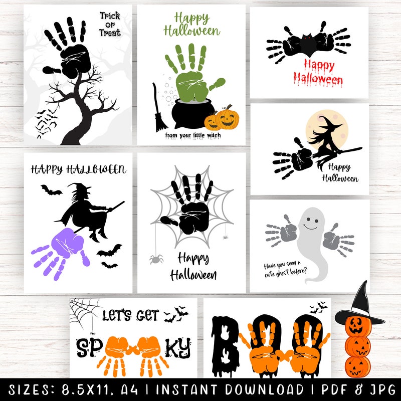 Halloween Handprint Craft - Etsy