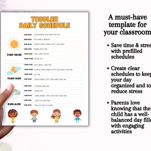 Daily Daycare Schedule, Editable Daycare Schedule Template, Toddler ...