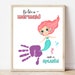Mermaid Handprint Craft for Kids, Printable Summer Handprint Art for ...