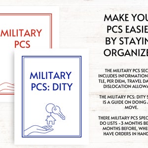 PCS Binder Printable PCS Checklist | Moving Checklist, Moving Binder ...