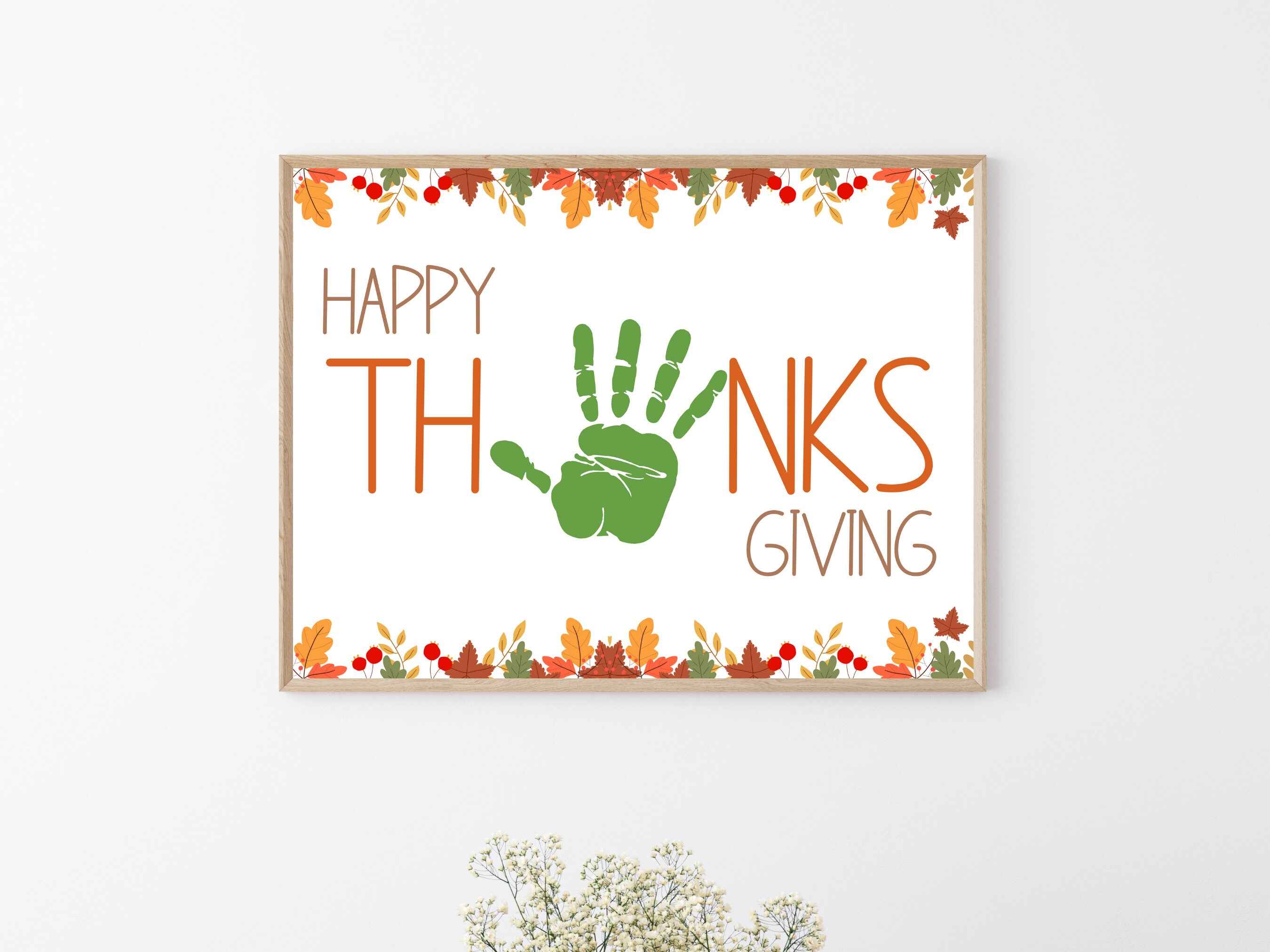 Happy Thanksgiving Handprint Art, Thanksgiving Handprint Craft Art ...