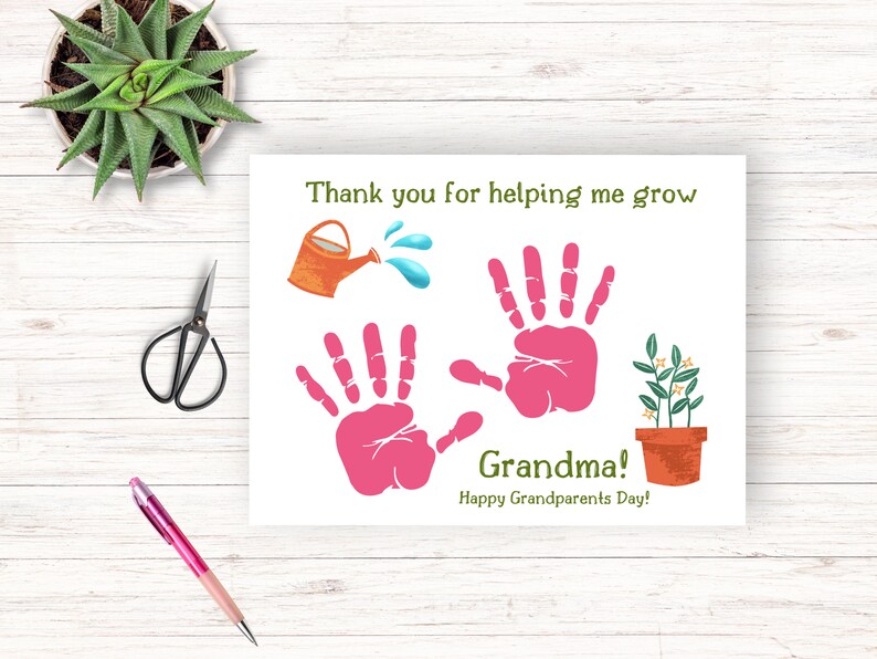 Grandparents Day Handprint Craft, Grandparents Day Art, Grandparents ...