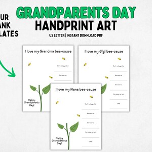 I Love My Grandma Grandparents Day Handprint Craft, Grandparents Day ...