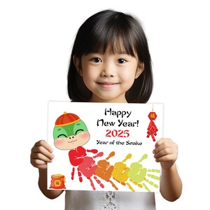 Chinese New Year Handprint Craft, Lunar New Year Handprint Art, Year of ...