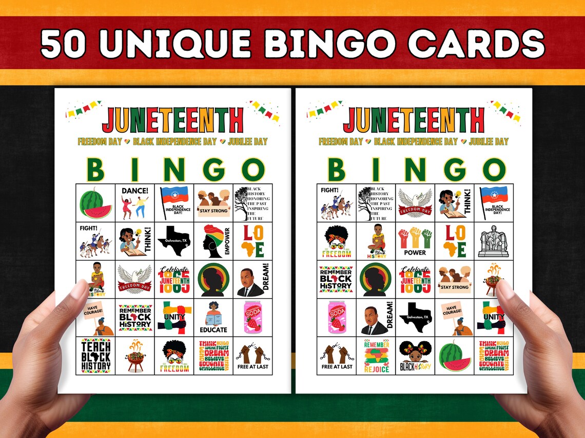 Juneteenth Bingo, Printable Juneteenth Activities, Freedom Day ...