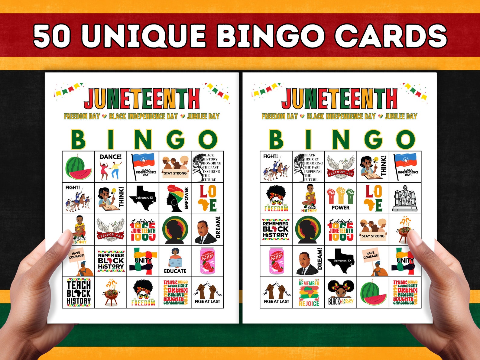 Juneteenth Bingo, Printable Juneteenth Activities, Freedom Day ...