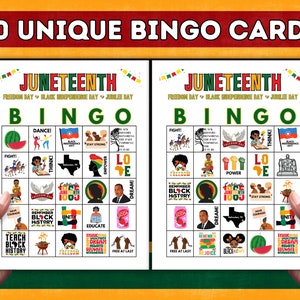 Juneteenth Bingo, Printable Juneteenth Activities, Freedom Day ...