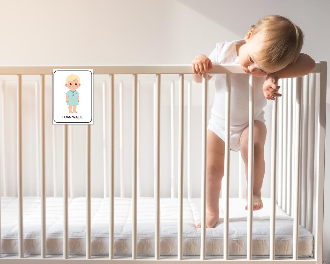I Can Roll Over Crib Sign, Daycare Printable Baby Crib & Cubby Signs ...