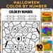 Halloween Color by Number, Halloween Coloring Pages, Halloween Activity ...