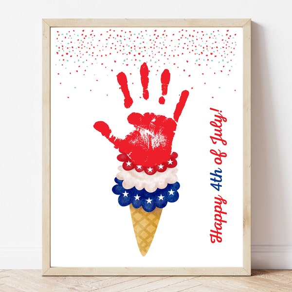 4th of July Baby Footprint - Etsy