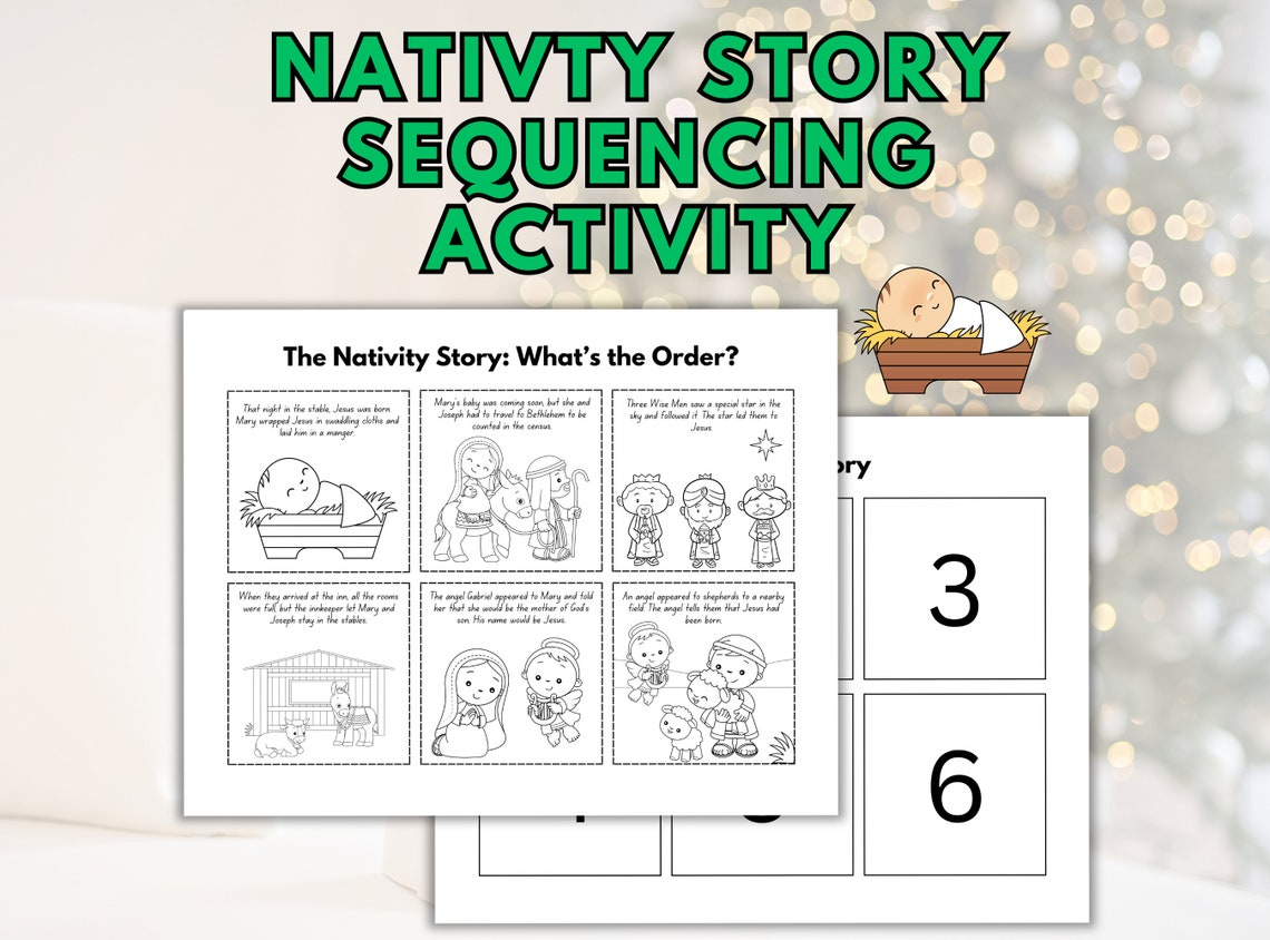 Nativity Story Activity Printable Bible Lesson Kids Crafts Bible Lesson ...