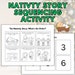 Nativity Story Activity Printable Bible Lesson Kids Crafts Bible Lesson ...