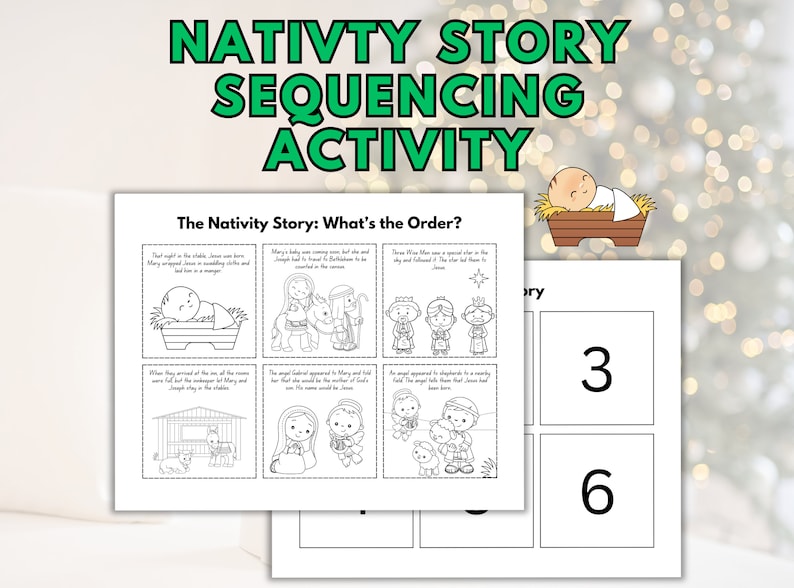 Nativity Story Activity Printable Bible Lesson Kids Crafts Bible Lesson ...