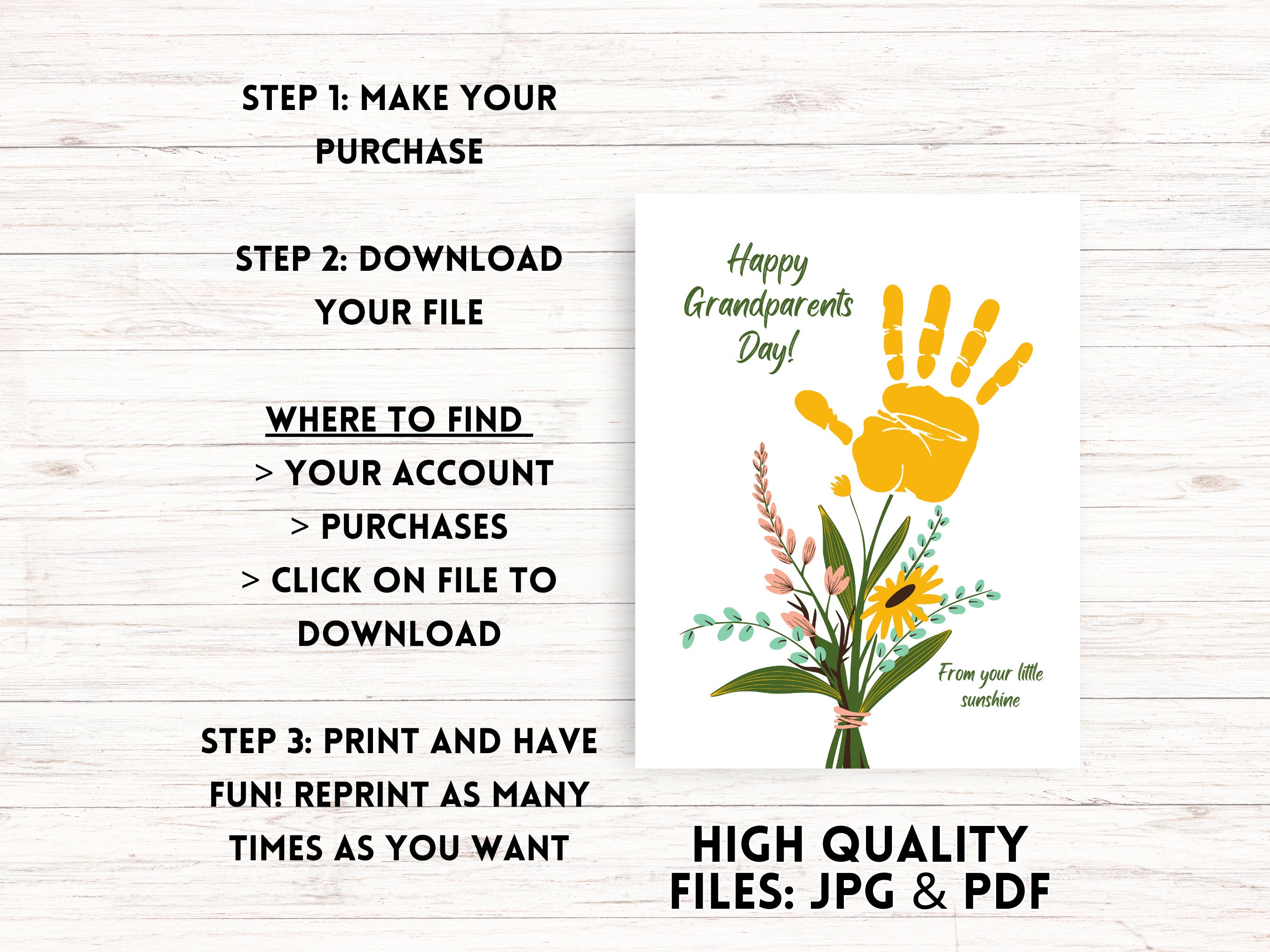 Grandparents Day Handprint Craft, Grandparents Day Art, Grandparents ...