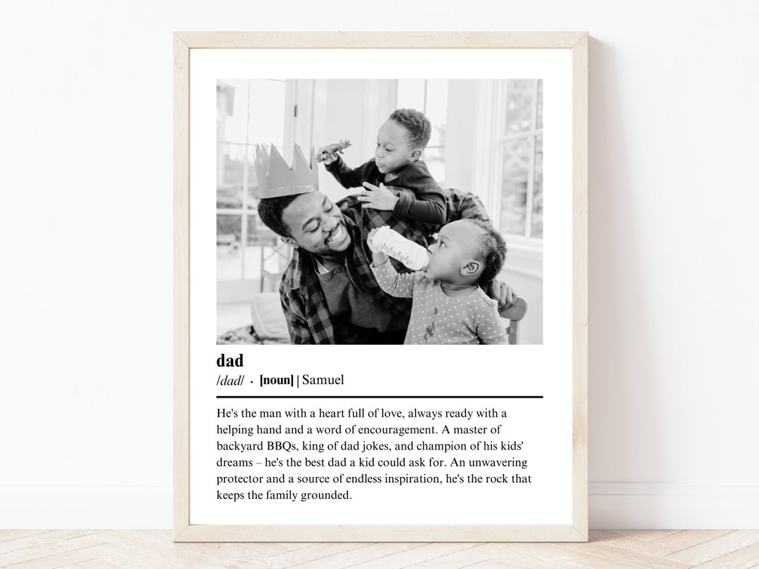 Dad Definition Template Printable Photo Collage, Customizable Father's ...