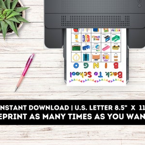 Back to School BINGO, First Day of School Activity, Classroom ...