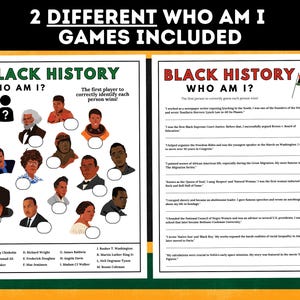 Guess Who Civil Rights Leaders Game, Printable Black History Month ...
