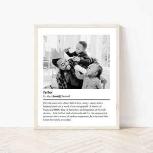 Dad Definition Template Printable Photo Collage, Customizable Father's ...