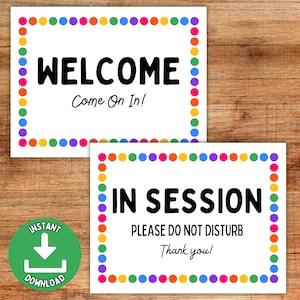 In Session Do No Disturb Printable Door Hanger for Therapist Office ...