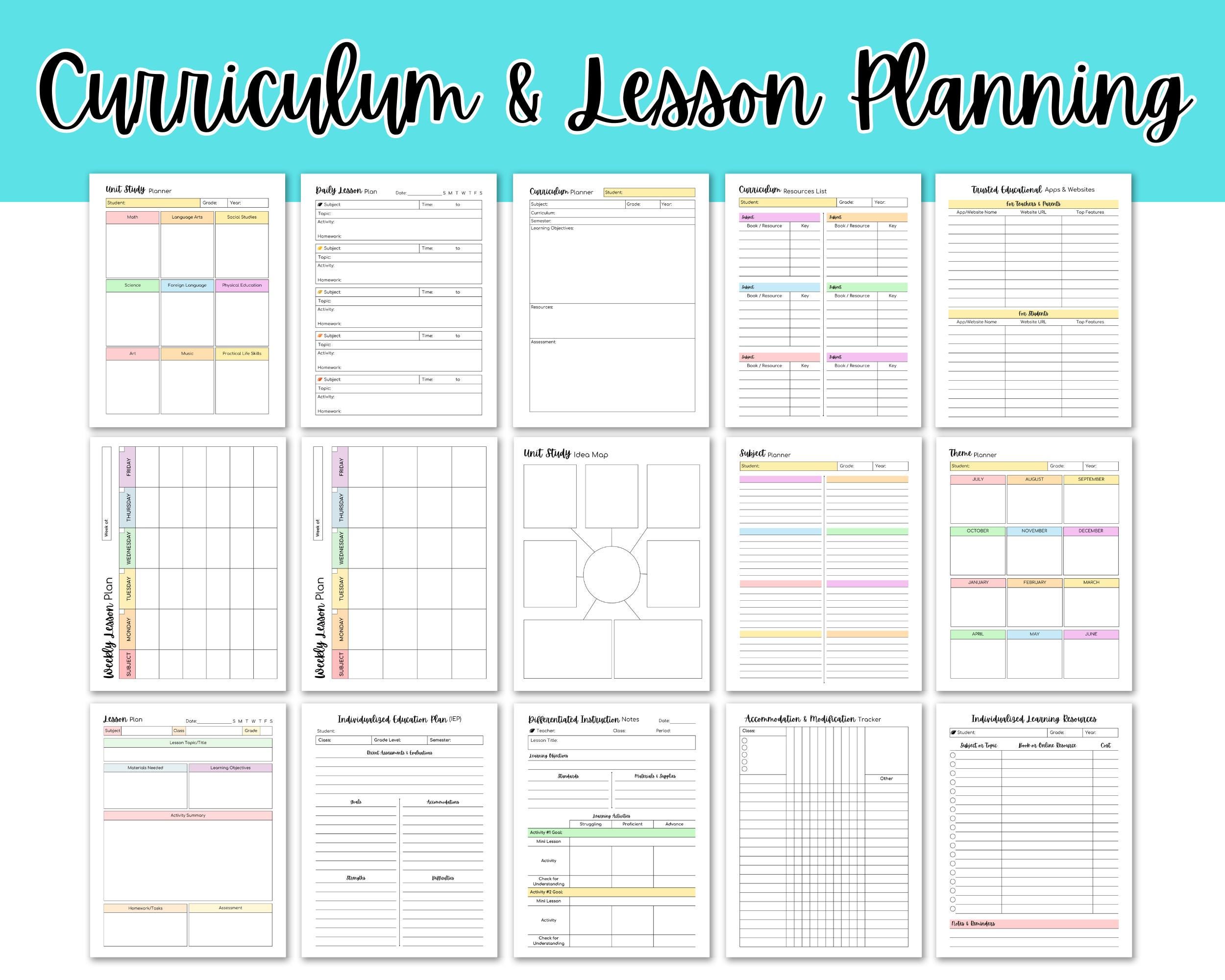 Digital Homeschool Planner Printable 2026 2027 2028, Homeschool Mom ...