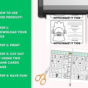 Roll a Leprechaun Game, Build a Leprechaun Printable, Draw a Leprechaun ...