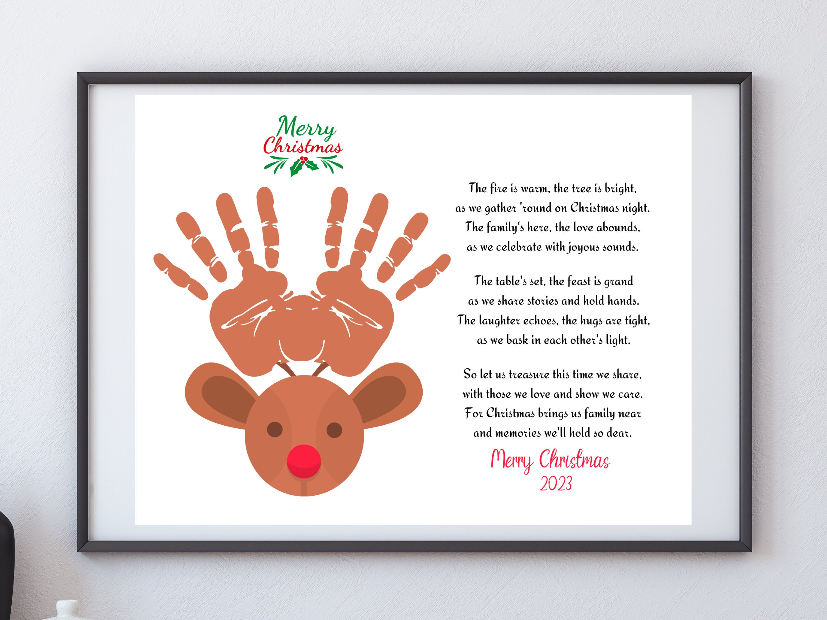 Christmas Handprint Holiday Handprint Preschool Activity Daycare ...