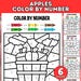 Apple Color by Number, Apple Craft Activity, Fall Craft for Kids ...