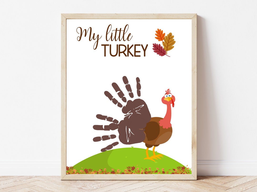 Turkey Thanksgiving Handprint Art, Thanksgiving Handprint Craft Art ...