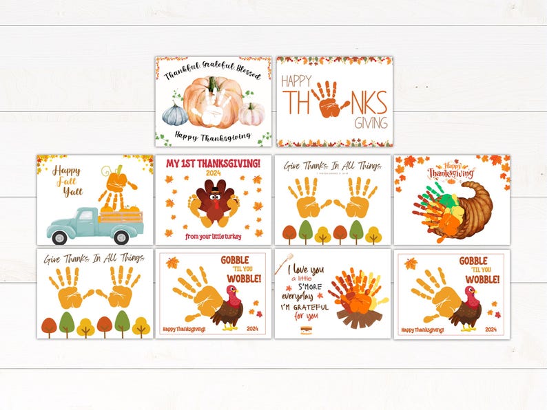 Thanksgiving Handprint Art, Fall Handprint Craft for Kids, Turkey Kid ...