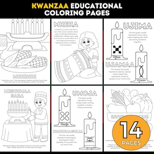 Kwanzaa Kids Coloring and Activities Pages, Kids Kwanzaa Classroom ...