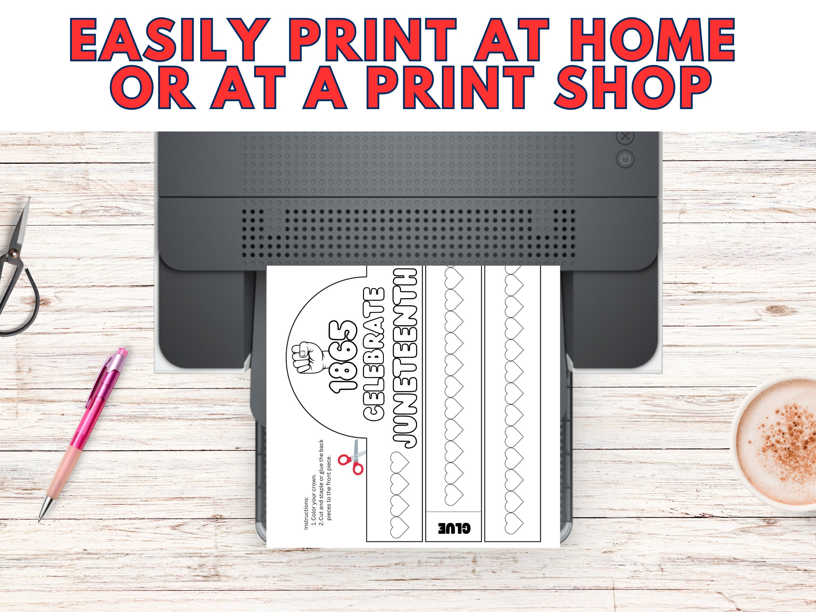 Celebrate Juneteenth Paper Crown Craft for Kids, Juneteenth Activity ...