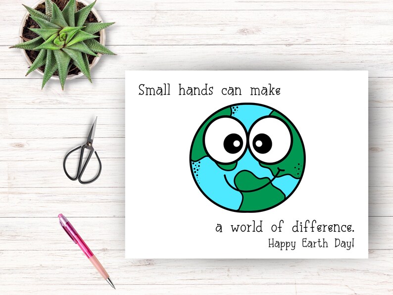 Earth Day Handprint Art, Printable Earth Day Craft, Earth Day ...
