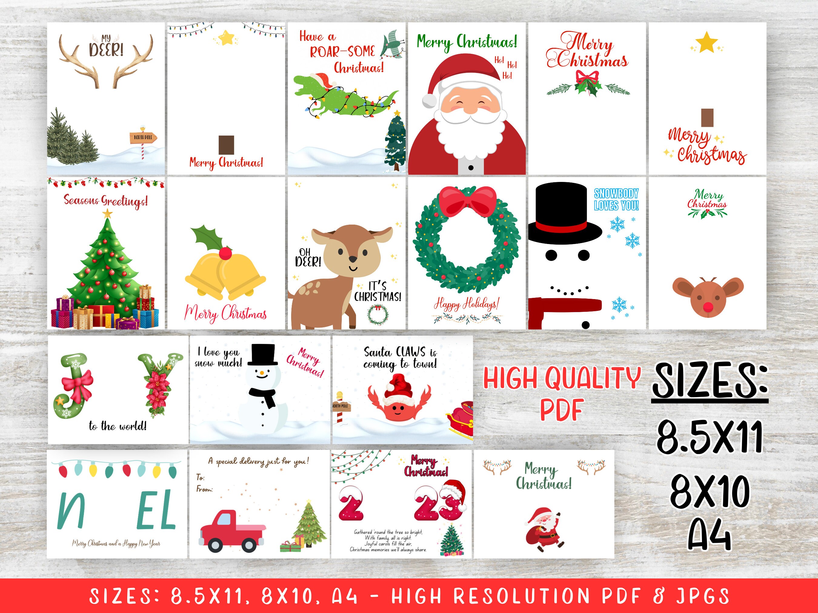 Christmas Handprint Footprint Art Craft Bundle, Holiday Handprint Art ...