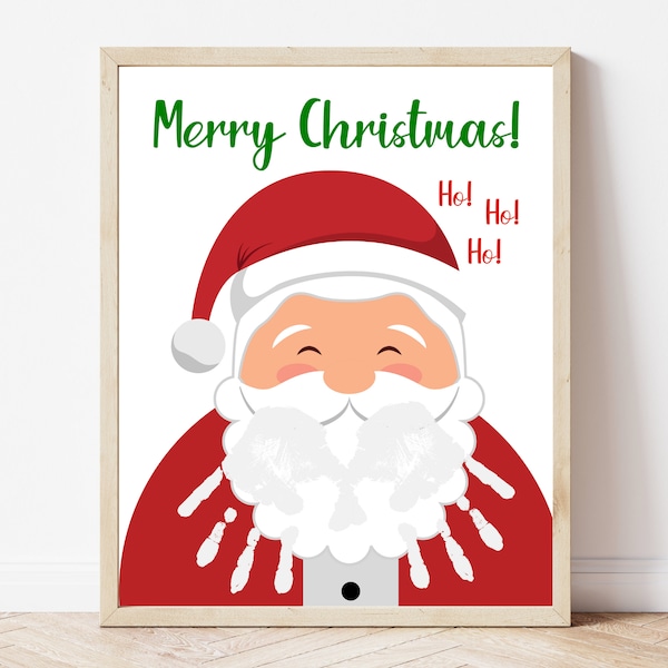 Santa Handprint - Etsy