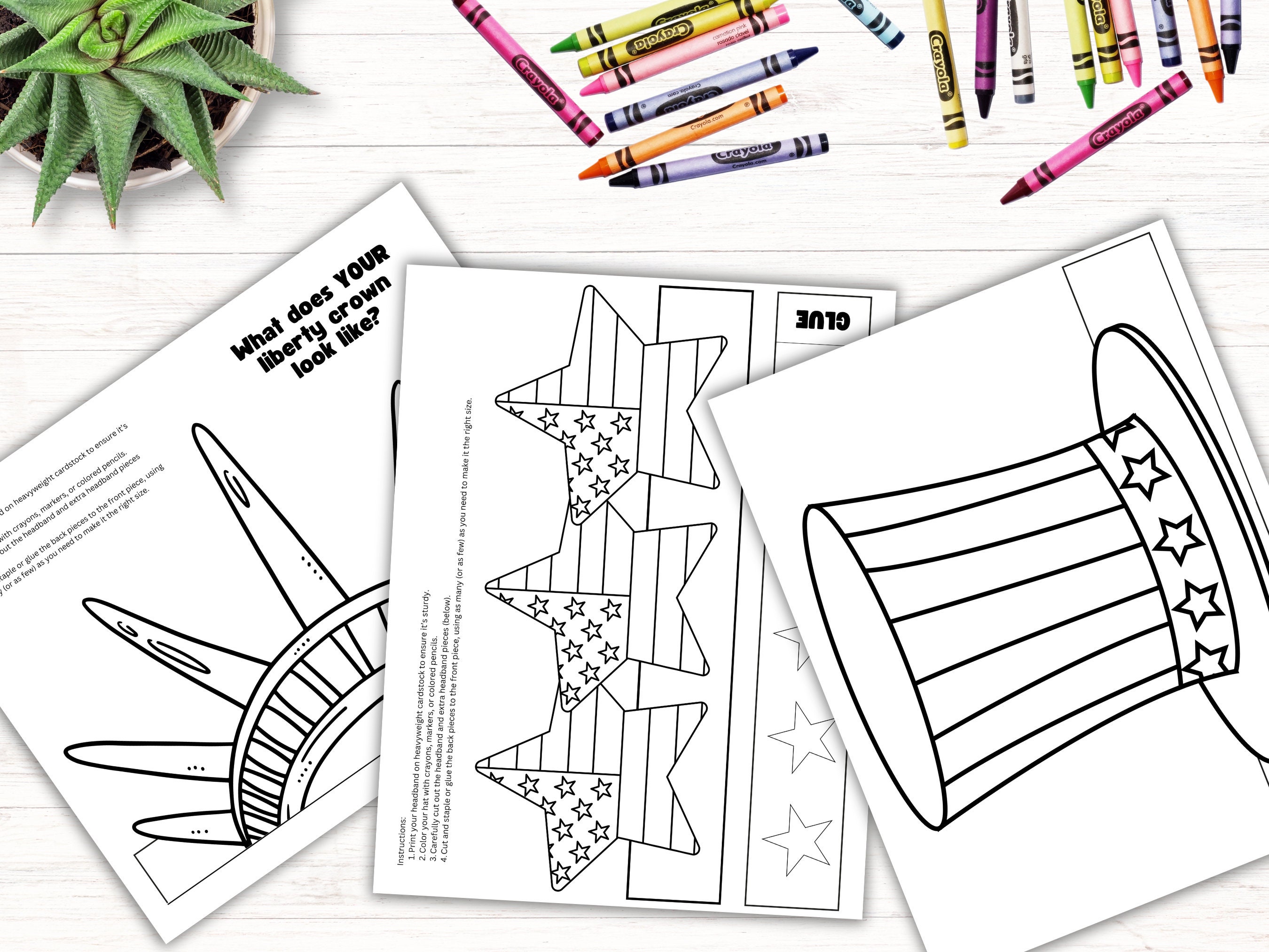 4th of July Paper Crown Craft for Kids, Independence Day Headband Craft ...