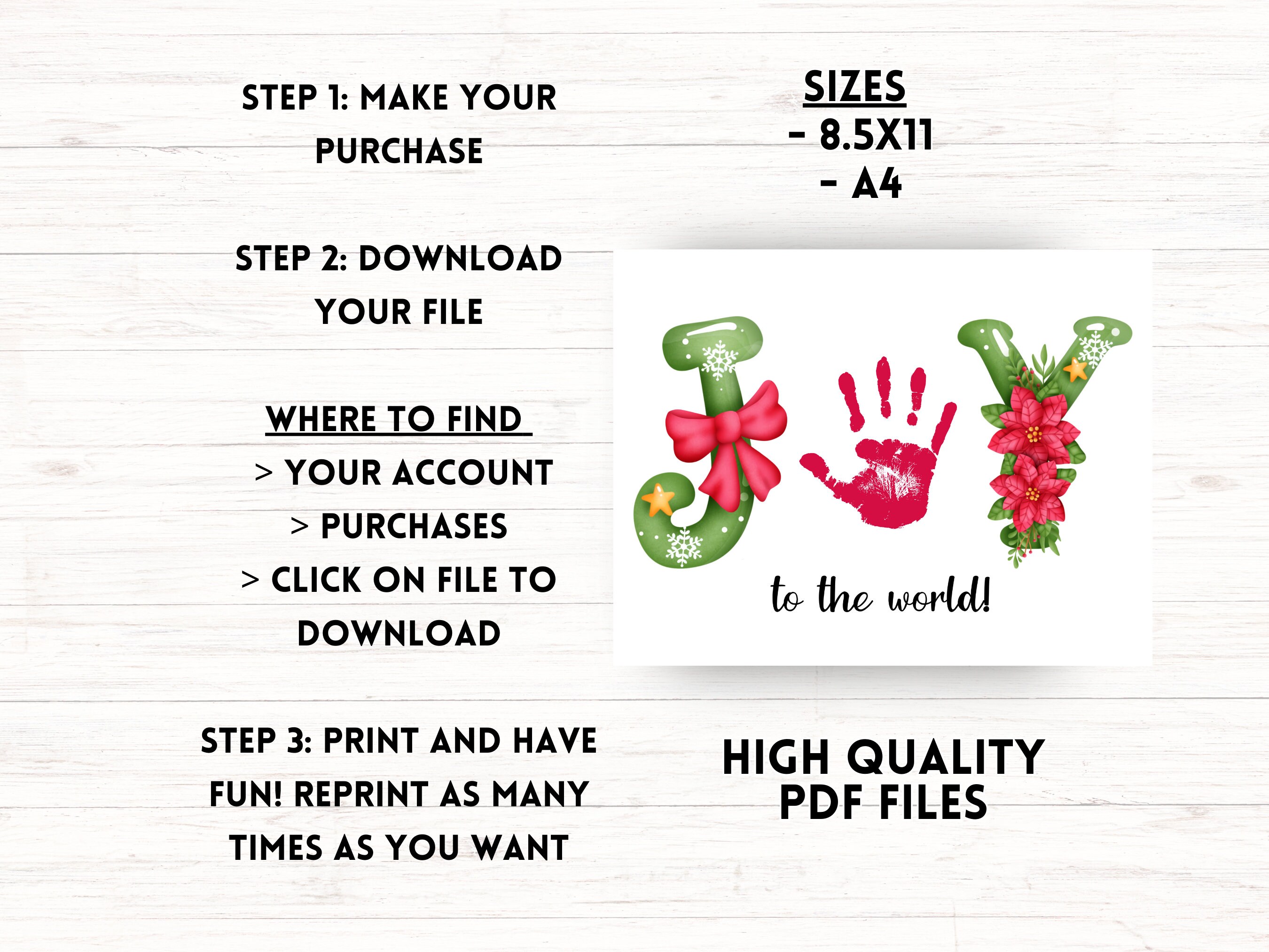 Joy to the World Handprint Footprint Art Craft, Holiday Handprint Art ...