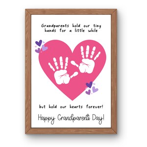 Grandparents Day Handprint Craft, Grandparents Day Art, Grandparents ...