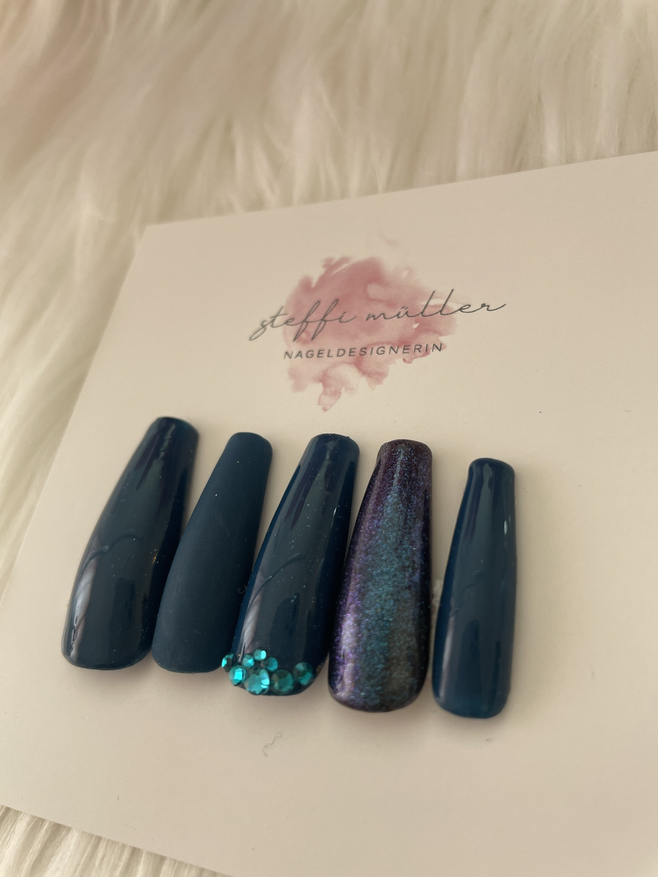 Press on Nails / Künstliche Nägel zum Aufkleben Petrol - Etsy.de