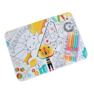 Kids Art Supplies Coloring Kit for Children Placemat With Markers ...