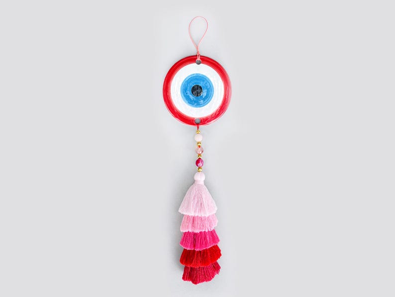 Ceramic Evil Eye Wall Hanging Boho Home Decor Spiritual Protection ...