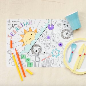 Kids Art Supplies Coloring Kit for Children Placemat With Markers ...
