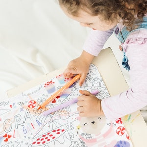 Kids Art Supplies Coloring Kit for Children Placemat With Markers ...