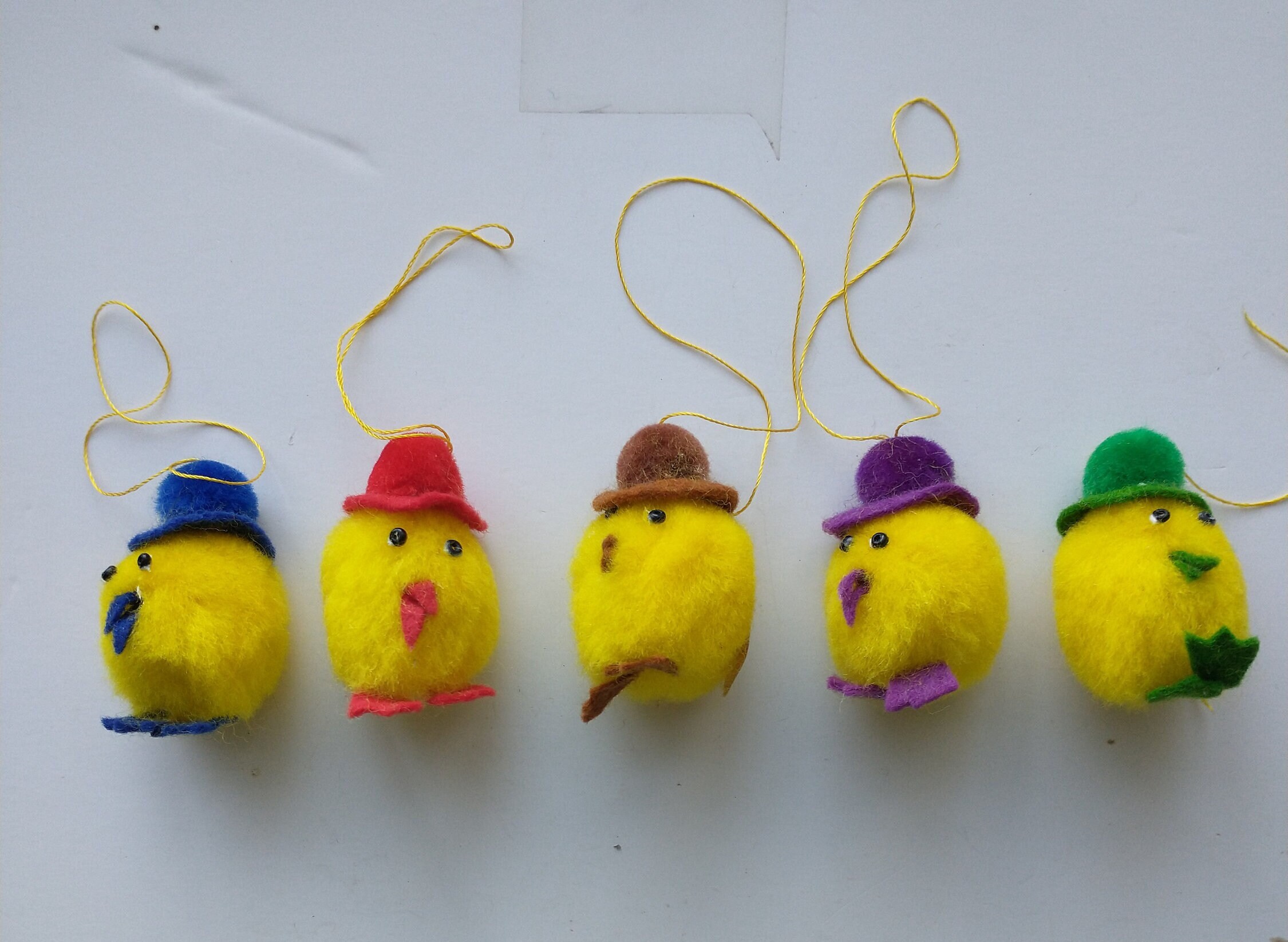 WOOL CHICKS With Hats, Made in Germany, Easter Decoration - Etsy