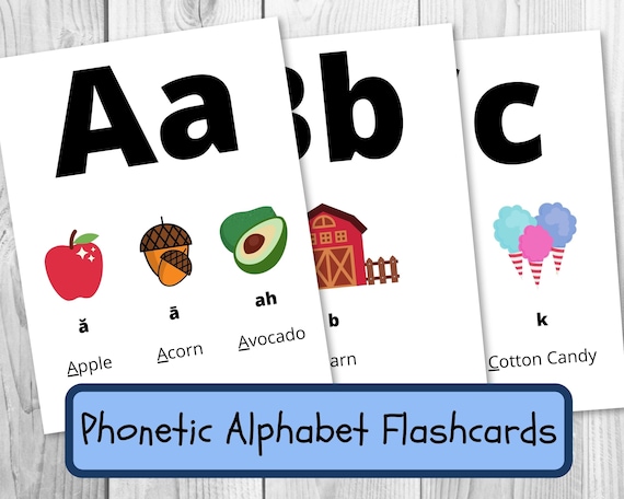 Phonetic Alphabet Flashcards / Phonics Activities / Alphabet - Etsy Finland