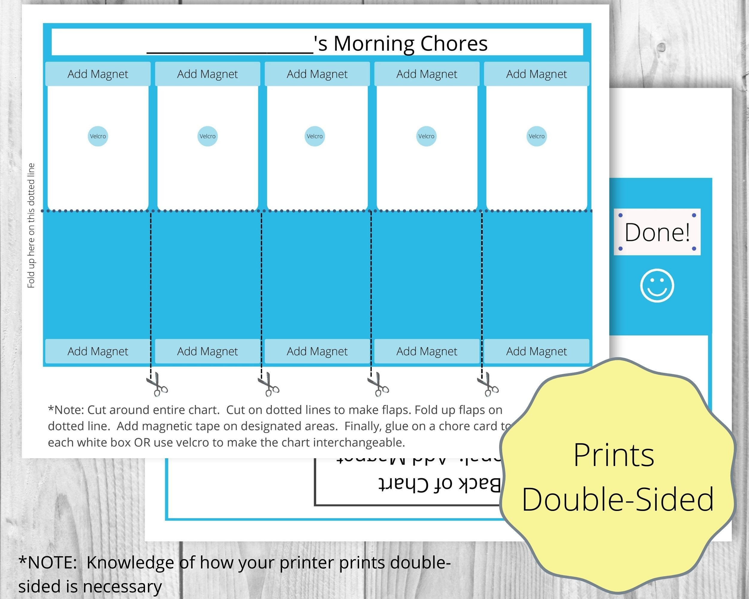 Kids Daily Responsibilities Flip Chart Printable Daily - Etsy