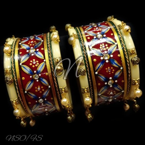 Punjabi Heavy Work Bridal Chura Set Indian Ethnic Glass - Etsy