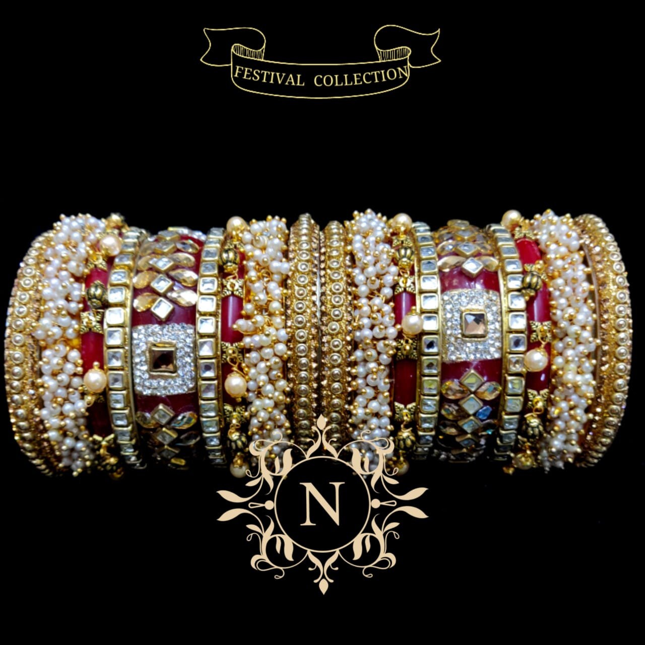 Pakistani Designer Wedding Chura Set Indian Bridal Pearls & | Etsy