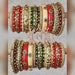 Indian Wedding Chuda Set Glass Kundan & Stone Work Embellished With ...