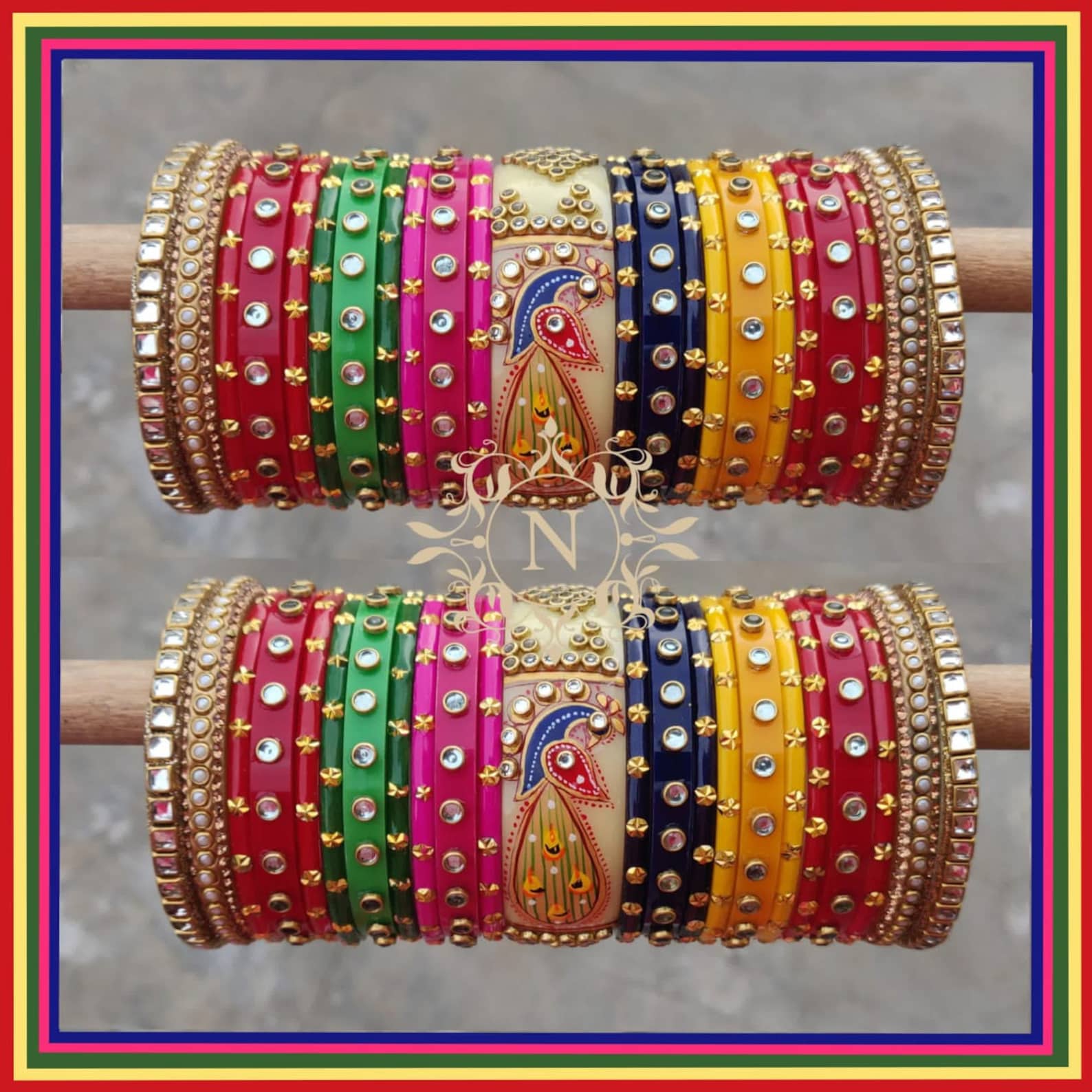 Designer Multi Color Bridal Punjabi Wedding Chuda Set Hand - Etsy