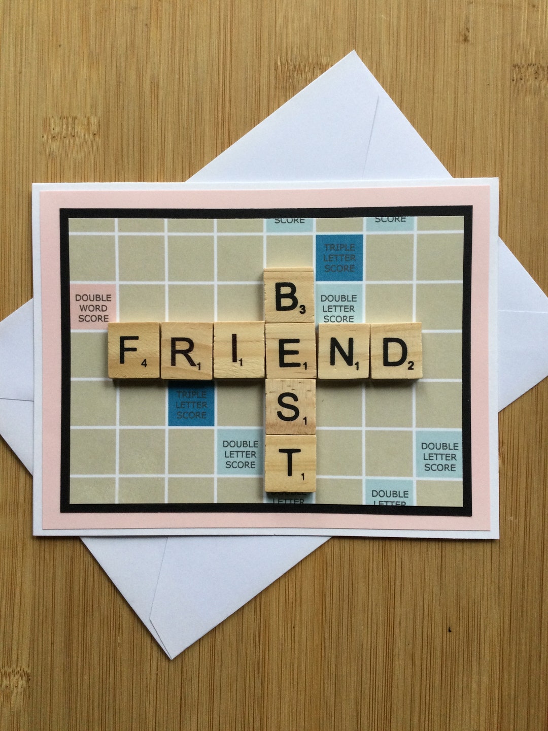 Scrabble Handmade Cards for Various Occasions Thank You/friendship/love ...